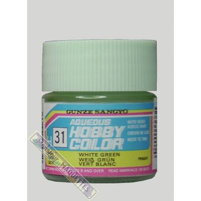 PEINTURE ACRYLIQUE H31 VERT BLANC BRILLANT (10ML) GSH031